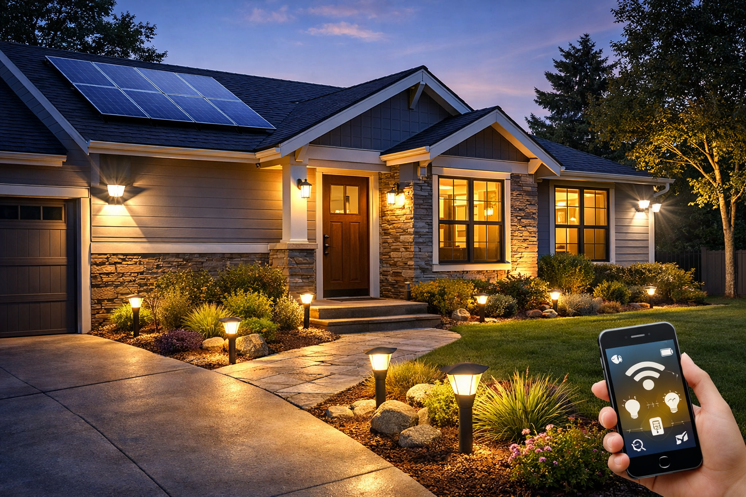 Smart Solar Home Exterior Lighting for Everyday Use
