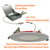 4” Fire Rated LED Downlight Recessed Fire Rated Pot Light 2 Hour Fire
